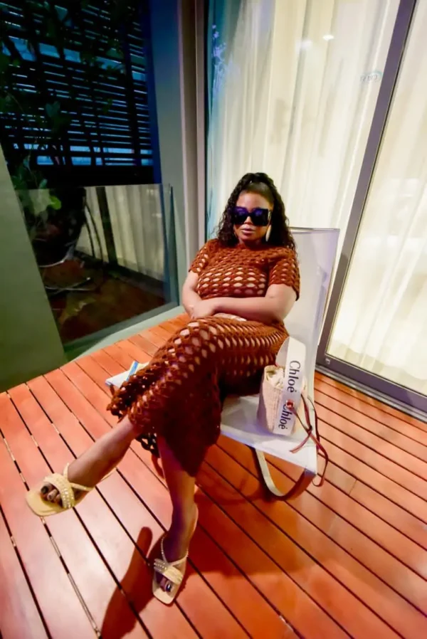 Handmade Crochet for Women – Open Shell Midi Dress